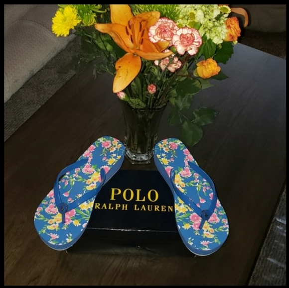 Polo Ralph Lauren | Shoes | New Polo Ralph Lauren Borolla Wedge Flip ...